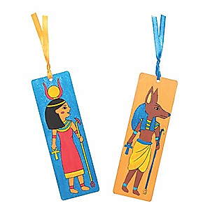 Baker Ross AT853 Egyptian Wooden Bookmarks - Pack of 8, Make Your Own Book Marker for Creative Arts and Crafts Projects, and Learning to Read or World Book Day Activities
