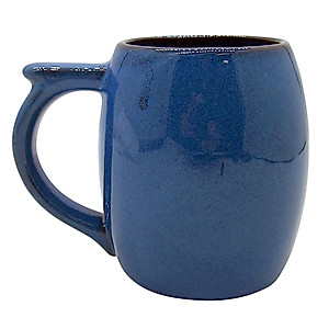 Blue Coffee Mug with a Brown and Tan Turtle Design, Nautical Theme, 5.25 Inches