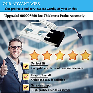 Upgrade 000008660 000015209 Ice Thickness Probe Assembly (Genuine) for manitowoc, 8660 Ice Thickness Control, Compatible with Indigo Series Ice Machine etc, Has Upgrade Patent, 15 Year Warranty