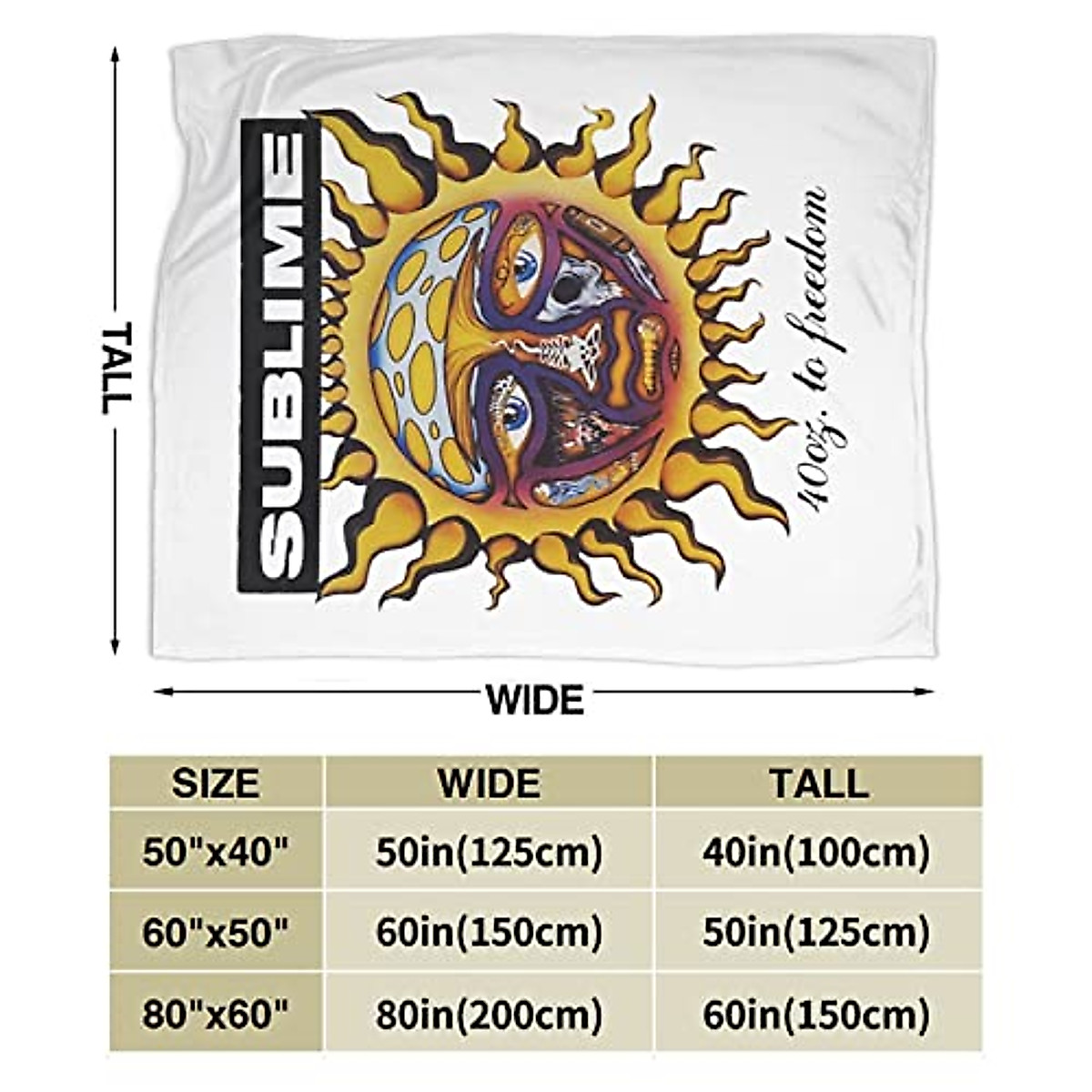The Story of Sublimes Iconic Sun Logo Blankets Throw Blanket Bed Blanket Soft Decorative Blanket for Sofa Living Room