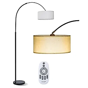 GKTG Floor Lamps for Living Room, Arc Floor Lamp with Remote Control, Stepless Dimmable 9W LED Bulb Included, Adjustable Gooseneck Modern Tall Floor Lamp, Standing Lamp for Living Room Bedroom