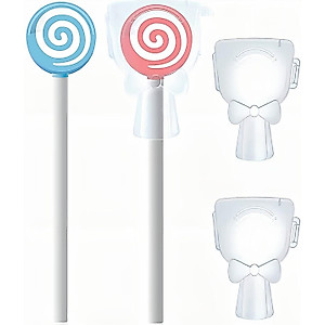 Y-Kelin Kids Tongue Scraper for Ages 2-8, 100% BPA-Free Silicone Cleaner – Cute Lollipop with Easy-to-Grasp Handles and Smiley Covers, Helps Freshen Bad Breath, Pack of 2