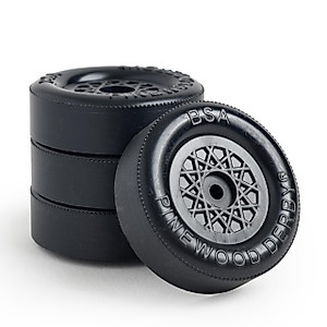BSA Speed Wheels Lightly Lathed by Pinewood Pro for use on pine derby cars (set of 4)