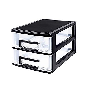 SEWACC Double Layer Storage Cabinet Plastic Drawer Type Closet Storage Box Portable Multifunction Storage Rack Organizer Furniture