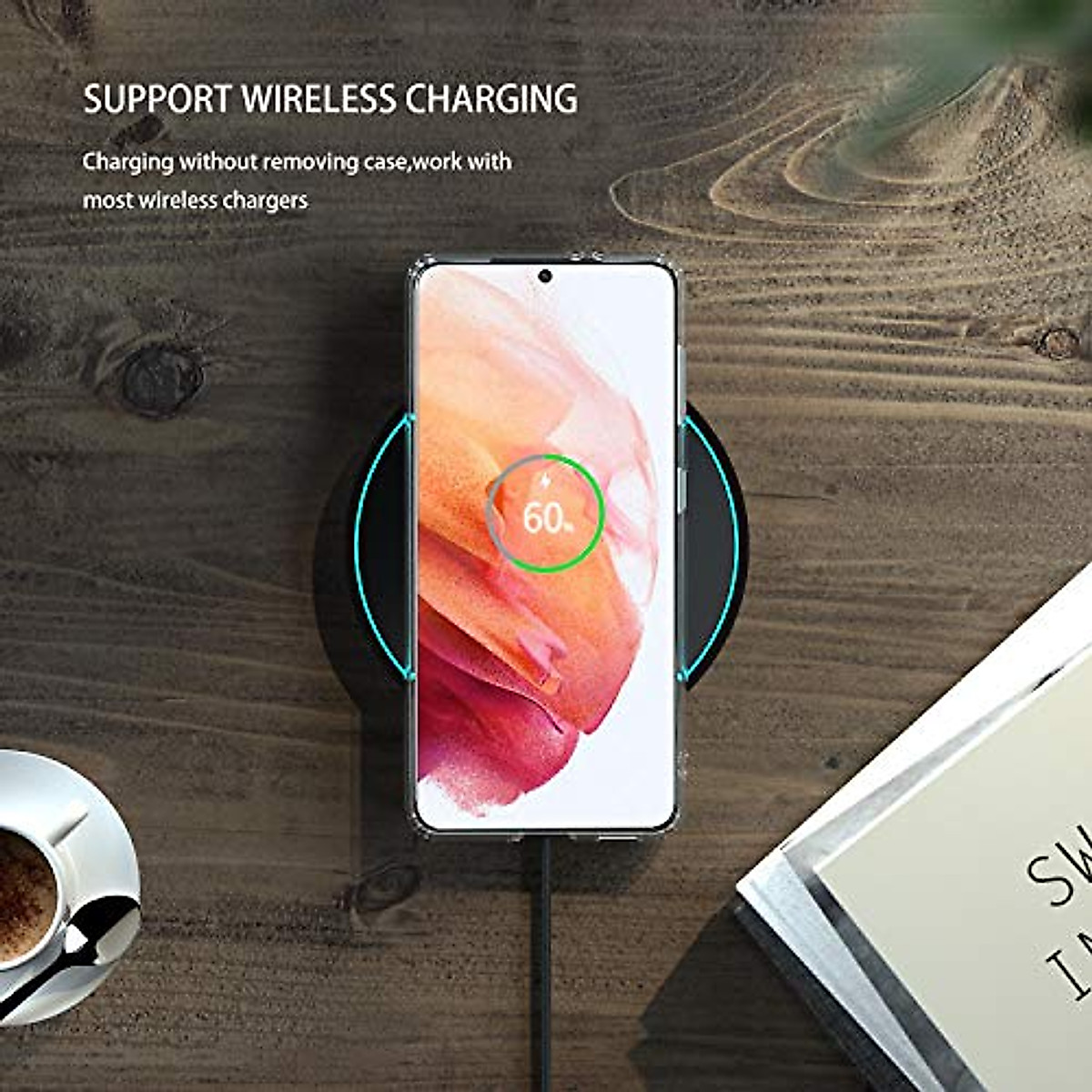 Restoo Samsung Galaxy S21 + Plus Case,Slim Clear Case with 4 [Shock Absorption] Corners Hard PC Back Soft TPU Bumper for Samsung Galaxy S21 + Plus 5G 2021-Clear