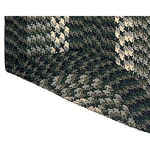 Better Trends Alpine Braid Collection is Durable & Stain Resistant Reversible Indoor Area Utility Rug 100% Polypropylene in Vibrant Colors, 20" x 30" Oval, Hunter Stripe