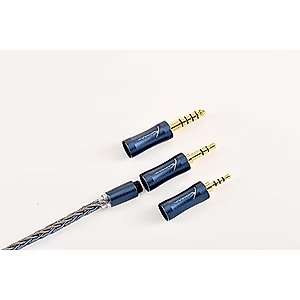 HiFiGo Kinera Ace 2.0 Modular Upgrade Earphone Cable, IEMs Replaceable 8-Strand Silver-Foil & Copper Alloy Wire Cable with 2.5mm/3.5mm/4.4mm Plug (0.78 2PIN)