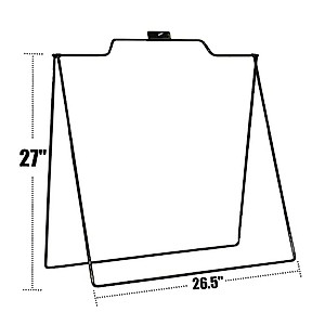 4U Media&Displays 2 COUNT 24"x24" Sidewalk Sign A Frame Stand (Stand Only) (2 PACK)