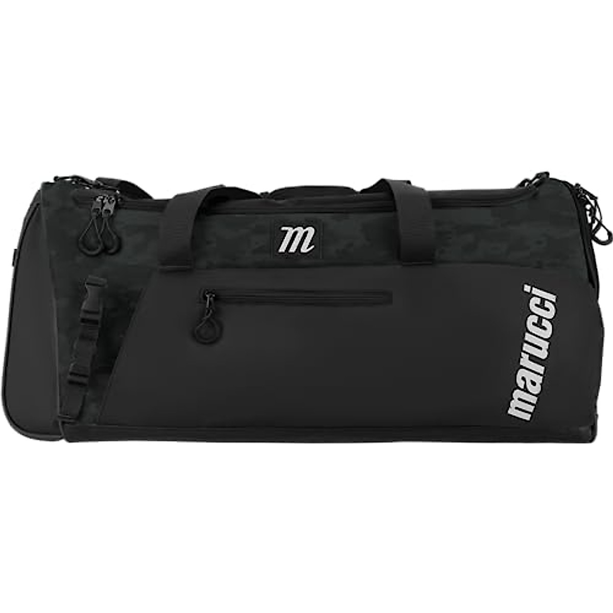 Marucci PRO Utility Duffel Bag V3, Baseball & Fastpitch, Black/Black Duck CAMO, 26" W x 13" D x 12" H
