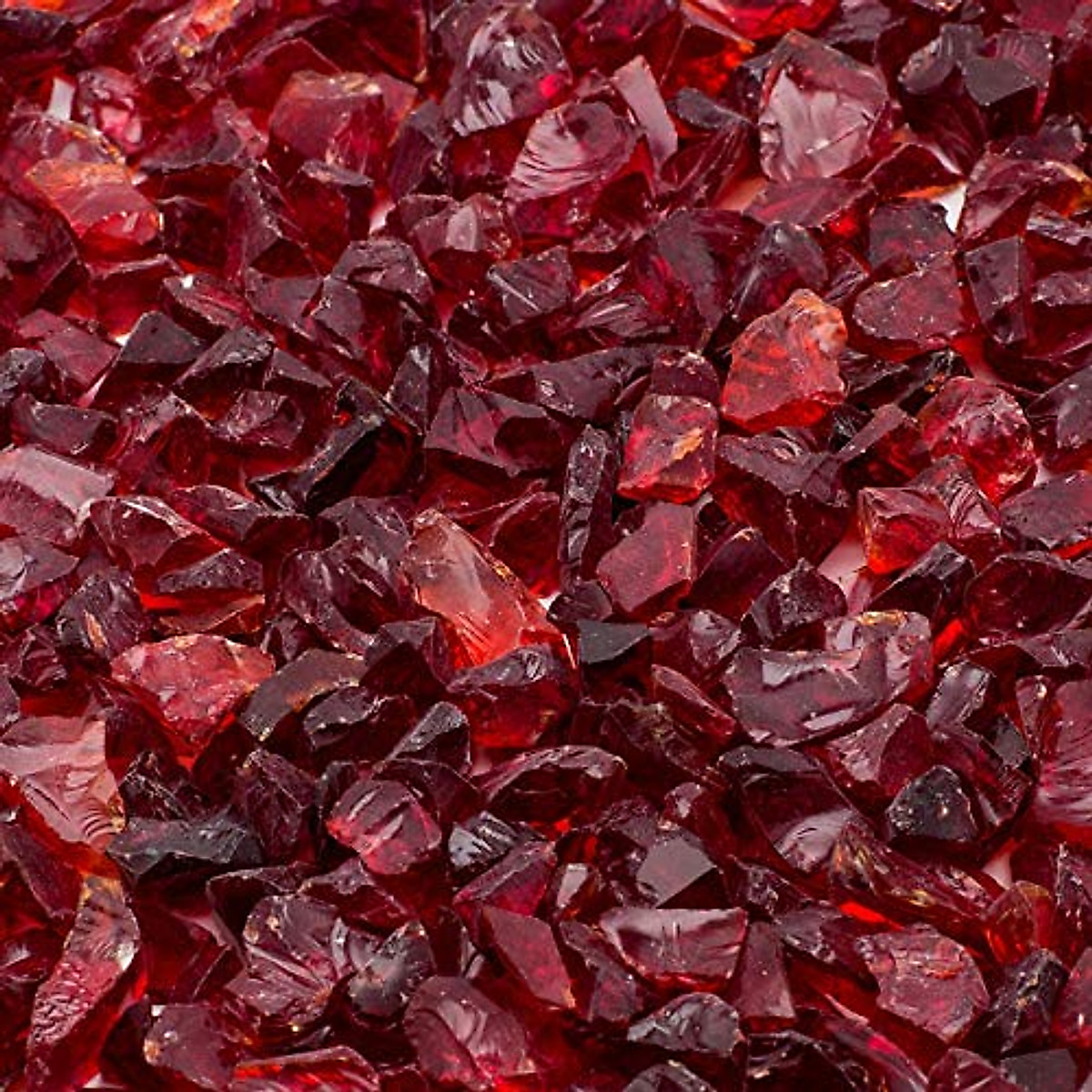 Margo Garden Products 1/4" 10lbs Dragon Glass, 10 lb, Red