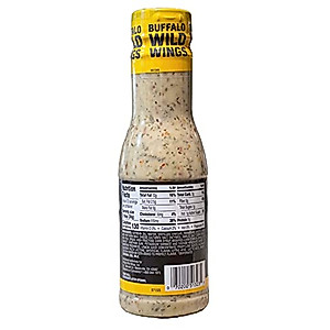 (Pack of 4) Buffalo Wild Wings Parmesan Roasted Garlic Sauces 12 fl oz (Free Miras Trademark 2-in-1 Measuring Spoon Included!)