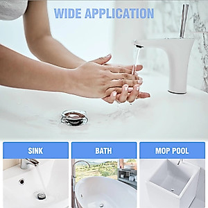 Bathroom Sink Drain Strainer, 2 Pack Universal Bathroom Sink Stopper with Hair Catcher for 1.1~1.5” Basin, Pop Up Bathroom Sink Strainer Anti Clogging Bathtub Stopper - Easy Installation