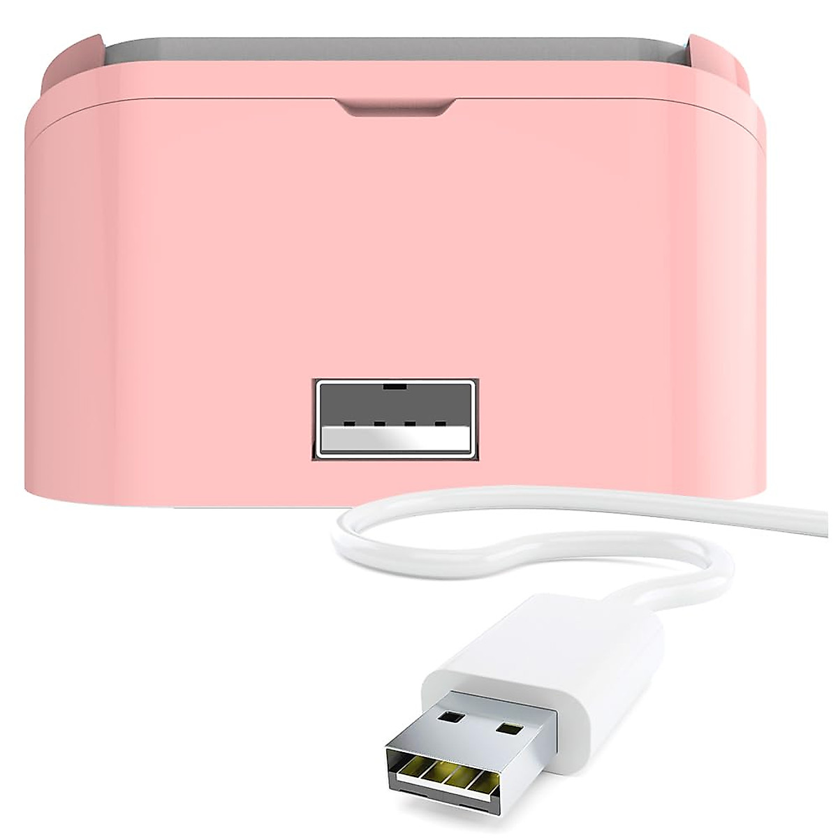 Dock Compatible with Square Reader 2nd Generation, Square Card Reader Stand Holder, Anti-Sleep Button, One Click to Turn On, Pink.