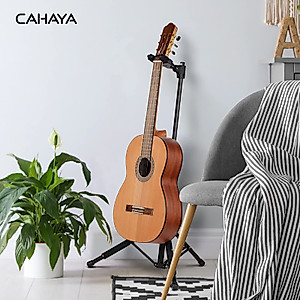 CAHAYA Guitar Stand Universal with Neck Holder Folding Tripod Floor Iron Stand for Acoustic Electric Classical Bass Guitars CY0265