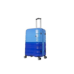 Rockland Melbourne Hardside Expandable Spinner Wheel Luggage, Two Tone Blue, 2-Piece Set (20/28)