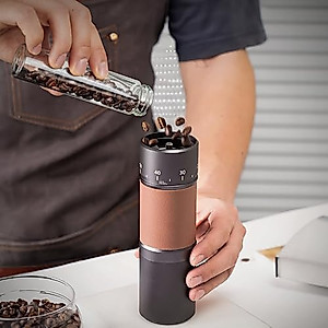 Coffee Bean Cellars with Stand & Hopper, Single Dose Coffee Bean Storage, 12 Pcs Espresso Bean Container with Wooden Holder, Dosing Glass Vials with Lids and Funnel for Tea, Coffee, Spices