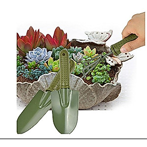 Ansellf Gardening Plant Shovel Pot 3 Pieces Small Gardening Tools Seed Handheld Shovel Rake Spade