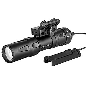 OLIGHT Odin Mini 1250 Lumens Ultra Compact Rechargeable Mlok Mount Tactical Flashlight, Removable Slide Rail Mount and Remote Switch, 240 Meters Beam Distance, Mlok Included