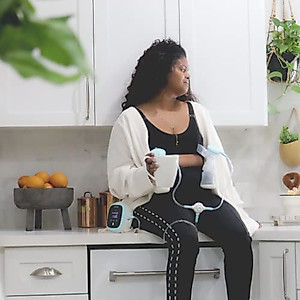 Zomee Z1 Double Electric Breast Pump | Milk Flow Stimulating Massage Mode and 9 Comfortable Suction Levels | LCD Screen | Rechargeable | Portable