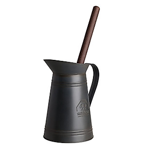 REDECKER Nylon Toilet Brush with Dark Coated Metal Holder, Oiled Thermowood Handle, Replaceable Head, Vintage Design, Made in Germany