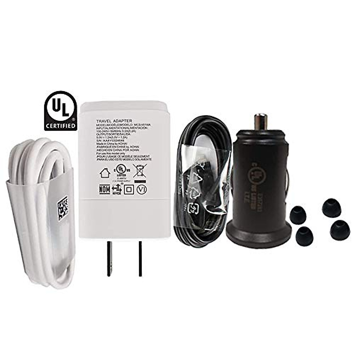 LG Tone Style HBS-SL5 Bluetooth Wireless Stereo Neckband Earbuds Tuned by Meridian Audio - 1.2Amp Quick Wall/Car Charger (US Retail Packing Kit)