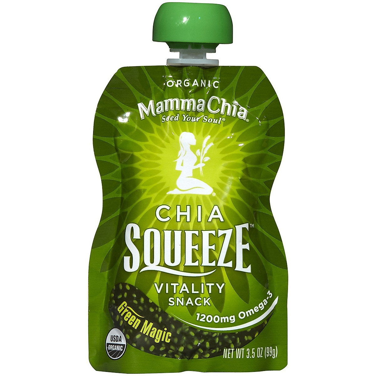Mamma Chia Squeeze Packs - Green Magic - 3.5 OZ - 16 pk