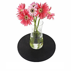 2PCS 12 inch Heavy Duty Plastic Lazy Susan Turntable Stand, Black Lazy Susan Hardware, Large Lazy Susan Rotating Swivel with Steel Ball Bearings Stand for Monitor, TV, Potted Plants