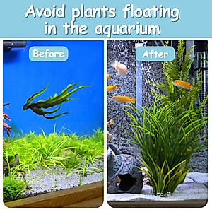 XIHIRCD 15pcs Aquarium Plant Weights, Bendable Fish Tank Plant Weights Metal Aquarium Plant Over Weight Anchors Cuttable Aquatic Plant Anchors for Ponds Aquarium Prevent Plants Floating