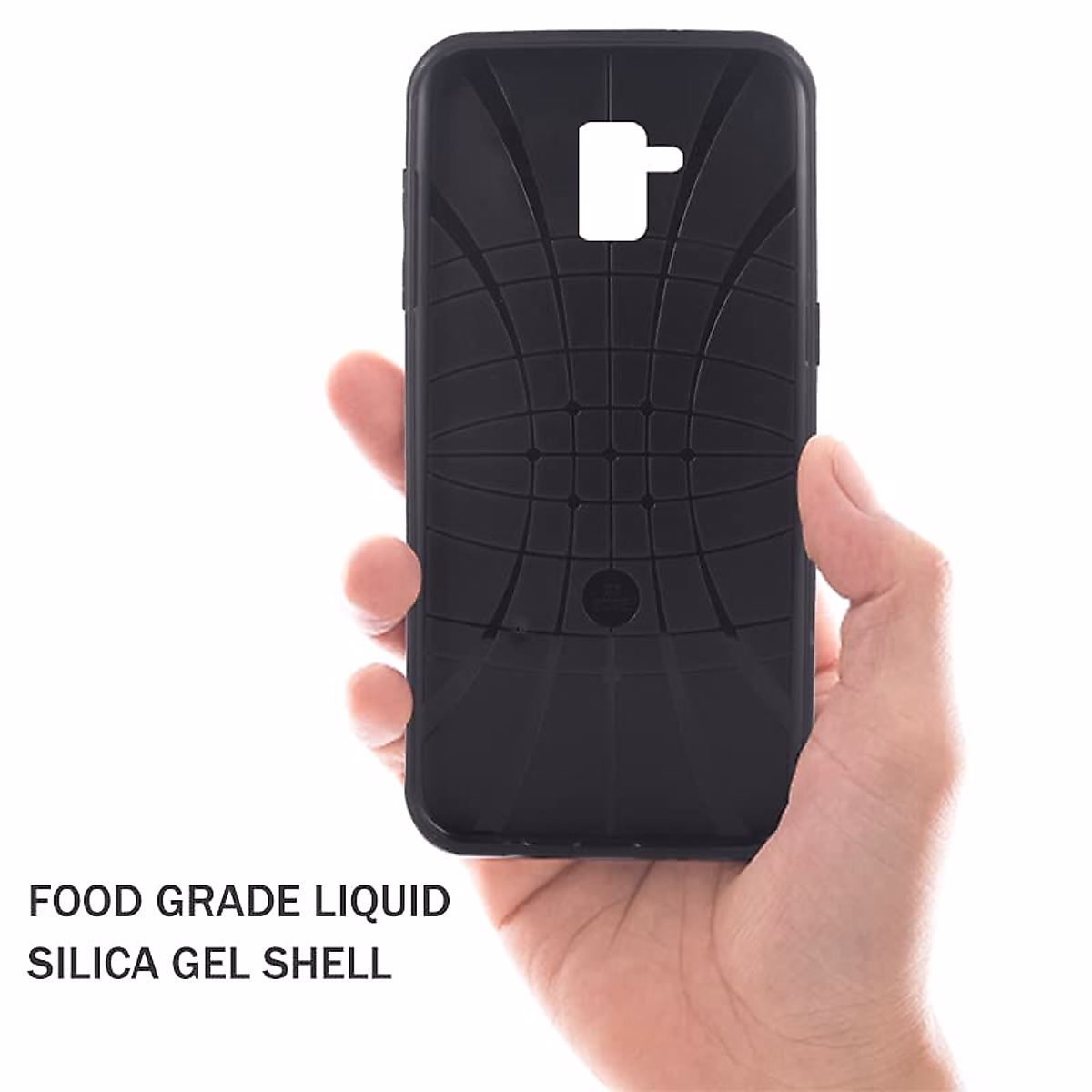 ELISORLI Compatible with Samsung Galaxy J6 2018 Case Rugged Thin Slim Soft Cell Accessories Protection Anti-Slip Fit Rubber TPU Mobile Phone Cover for Gaxaly On6 SM J600 J600G J600F Women Men Blue