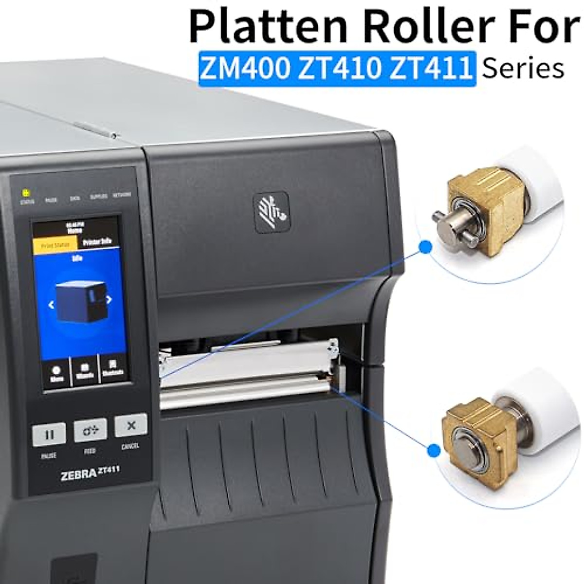 79815M Kit Platen Roller for Zebra ZM400 Thermal Barcode Printer Transfer Roller 203dpi 300dpi 600dpi 79815M