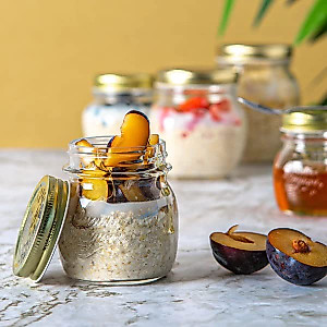 Bormioli Rocco Metal Replacement Lids for Quattro Stagioni Jars, Preserving Jars, Hermetic, Resealable Jars, Food in Jars, Set of 3, 56 mm, Gold