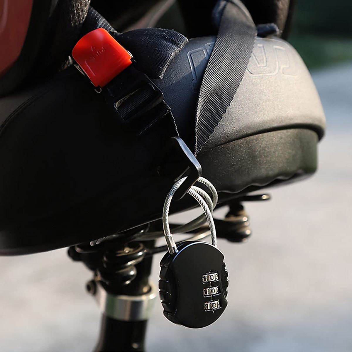 3 Pack Small Combination Lock, 3 Digit Luggage Locks Locker Lock, Resettable Digit Padlock for Gym, Luggage, Outdoor Fence, Case(Black, Silver, Blue)