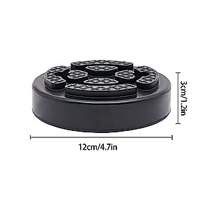 5PCS 4.7'' Round Rubber Arm Pads, Universal Car Lift Pad, Jack Stand Pad Adapter, Pinch Weld Side Frame Rail Protector for Auto Lift Car Truck Hoist