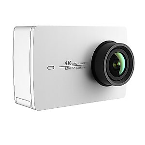 YI 4K Action and Sports Camera, 4K/30fps Video 12MP Raw Image with EIS, Live Stream, Voice Control – White