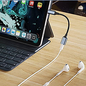 USB C to Lightning Audio Adapter Cable, USB Type C Male to Lightning Female Headphones Cable Converter Fit with iPad Pro 2020/2021, Galaxy S23 S22 S21, Pixel 7 6 5XL 4XL 3, MacBook (Not for Charging)