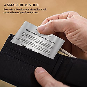 TAGOMEI To My Son Bracelet from Mom, I Love You Morse Code Bracelet with Engraved Wallet Card Graduation Gifts for Son Men Boys, Adjustable Handmade Mens Beaded Bracelets Birthday Anniversary Gift