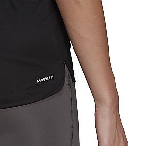 adidas Women's AEROREADY Designed 2 Move Logo Sport Tank Top, Black/White, Large