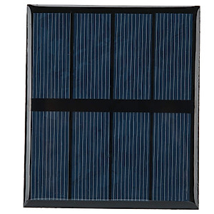Mini Small Solar Panel, 2Pcs Polycrystalline Silicon Diy Battery Charger Kit 0.6W 2V for Small Dc Batteries for Low Power Devices