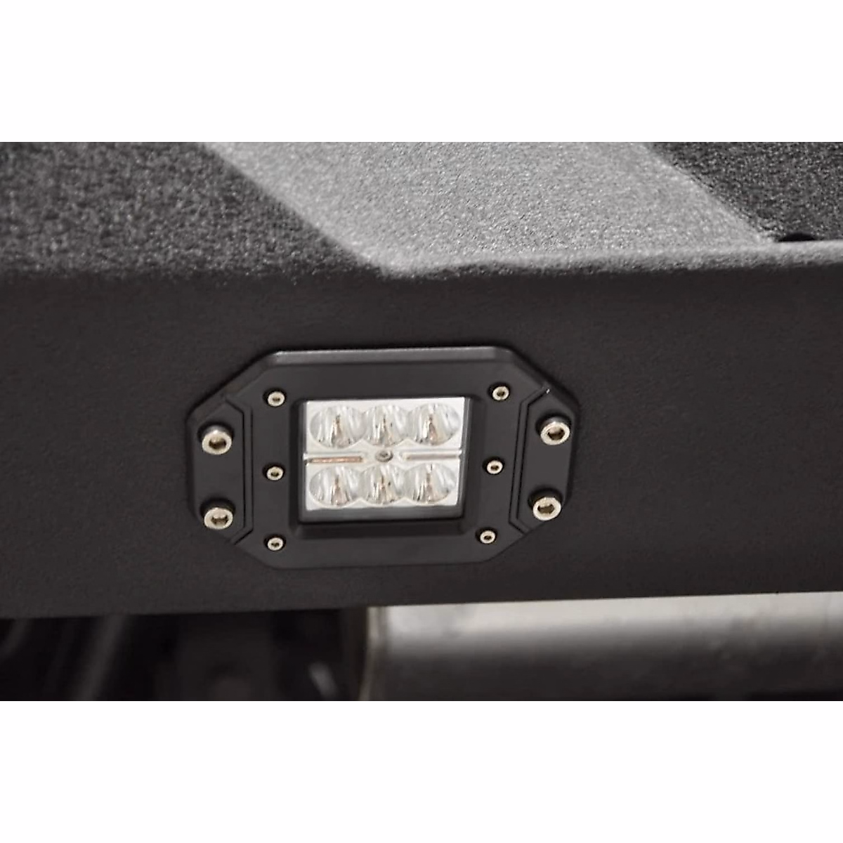 DV8 Offroad | Full Width Rear Bumper with Flush Mount LED Lights for 07-18 Wrangler JK | Black Finish