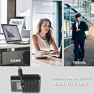 45W USB-C Laptop Charger for Dell Adapter: Dell XPS 13 9333 9360 9365 9370 9380,0HDCY5,LA45NM150,04RYWW,Ins piron 14 7275 7370 7437 Latitude 7390 2in1 5175 5285 5290-2in1 with Type c (USB-C/USBC) Tip