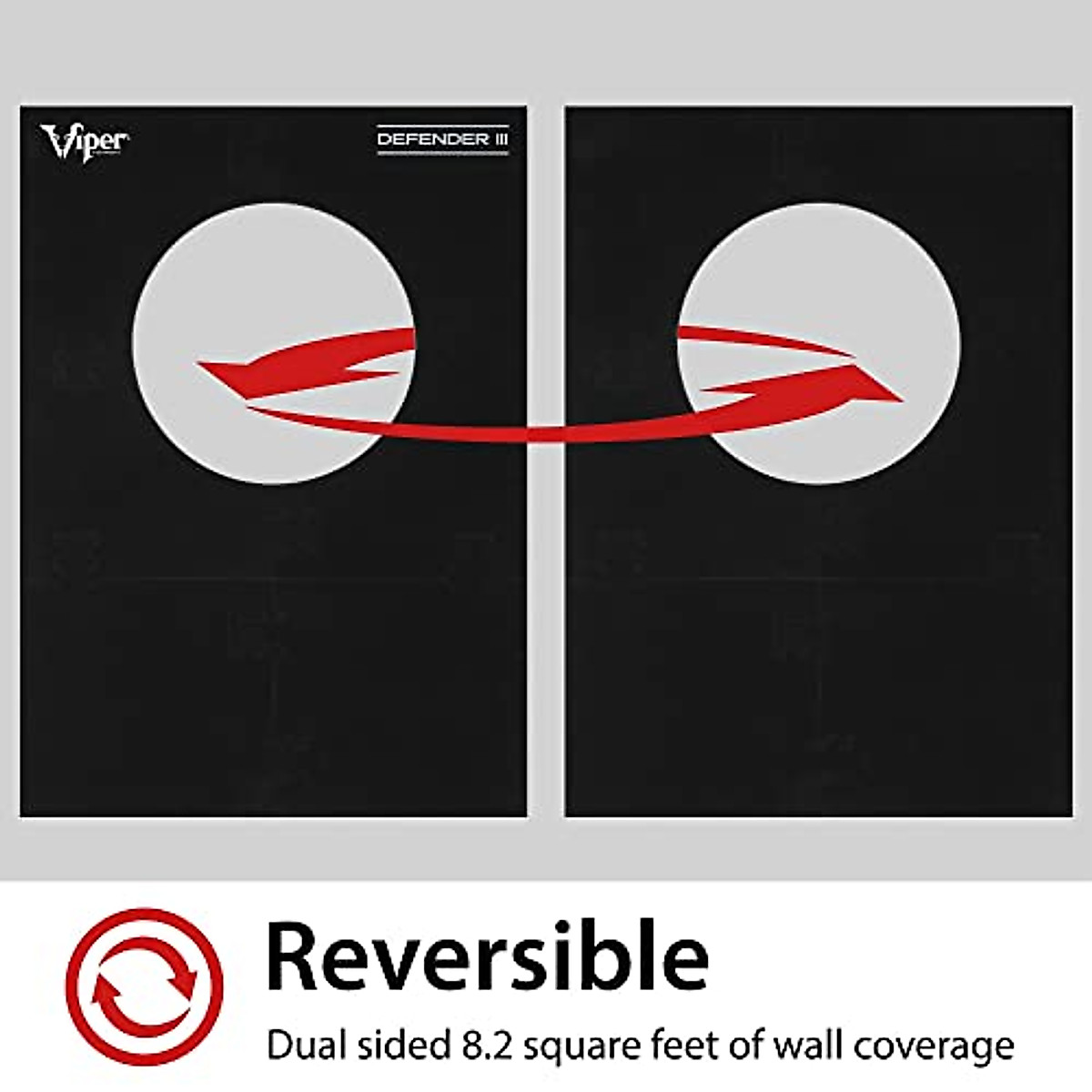 Viper by GLD Products Defender III Extended Length Dartboard Surround Wall Protector, Black, One Size