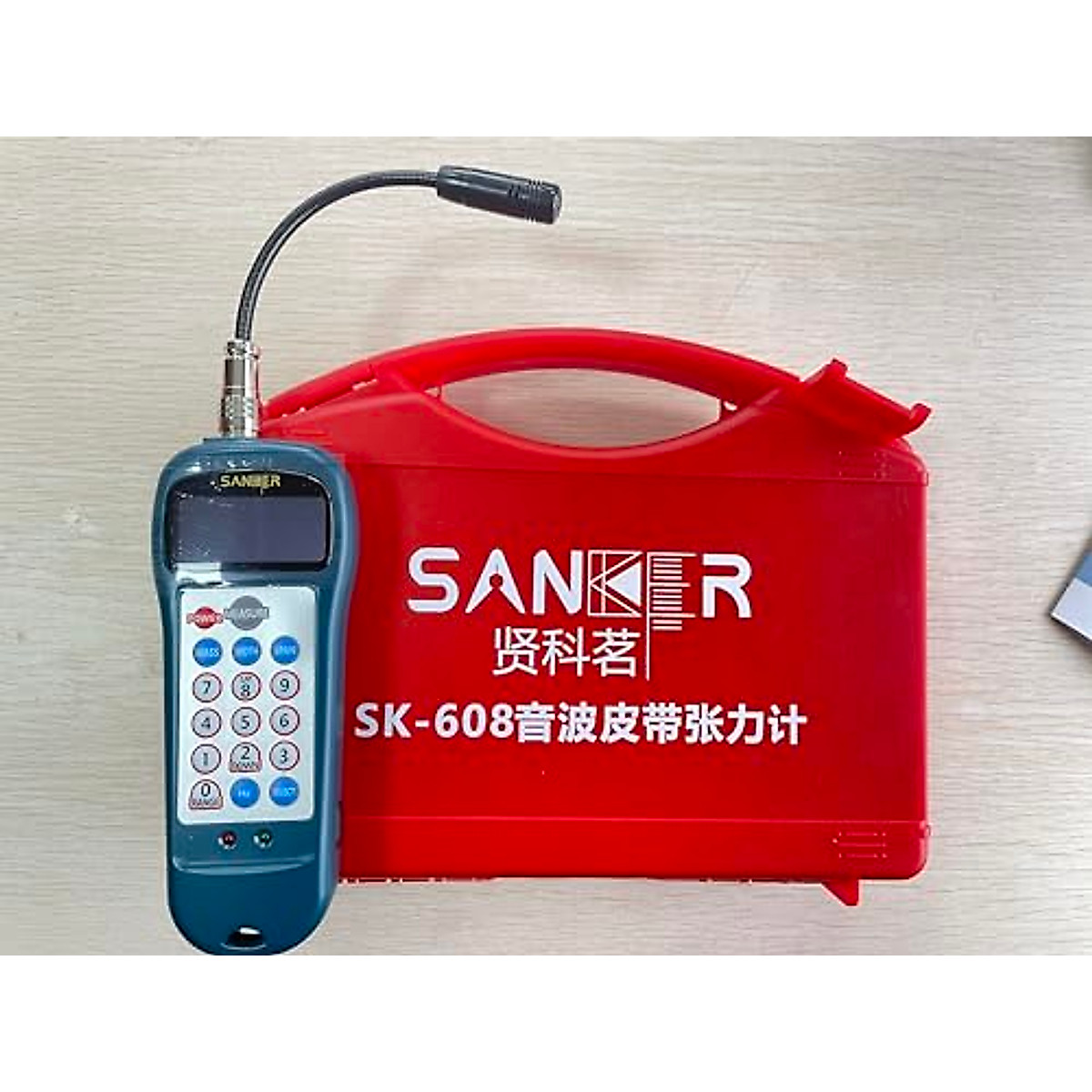 Sanker Sonic Belt Tension Meter SK-608 Suited for Multi-Ribbed V- and synchronous Belts Shorter Measurement time ≤ 0.2S Measuring Accuracy +/-1% Frequency Range 10-5000Hz U550 Same Function