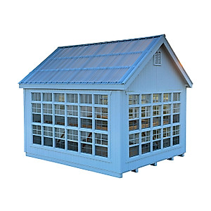 Little Cottage Co. 8x12 Colonial Gable Greenhouse - Wood DIY Kit for Garden, Backyard, Lawn