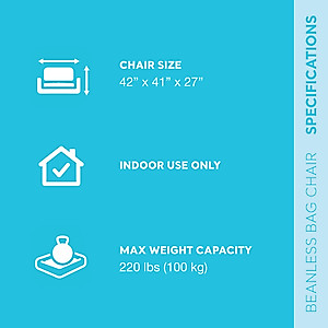 Intex Inflatable Contoured Corduroy Beanless Bag Lounge Chair, Gray (5 Pack)