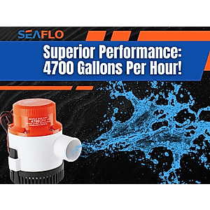 Seaflo 4700 GPH 24v Heavy Duty Electric Bilge Pump (4700gph 24v)