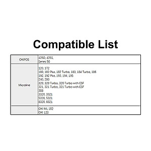 12-Pack Compatible Printer Ribbon Cartridge Replacements for Okidata 52102001 Used for Microline 320 321 Turbo Printers, Microline 100 Series