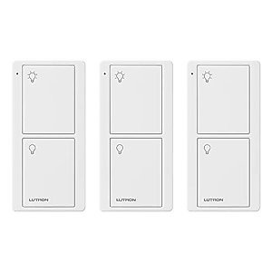 Lutron PJ2-2B-GWH-L01-3 White Pico Remote for Caseta Smart Home Switch (3 Pack) | PJ2-2B-GWH-L01, 3 Count
