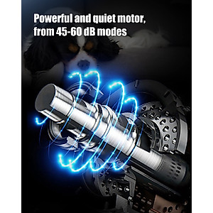 Ceramic Cat Grooming Kit Clippers Trimmer for Matted Hair - Low Noise, 3 Speed, Cordless Dogs Cats Pets Clipper Shavers Rechargeable - Professional Groomer Clipper with Charging Stand for Pet