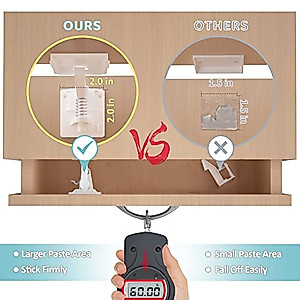 10 Pack Child Proof Cabinet Locks, Upgraded Child Safety Cabinet Latches Invisible with Deactivated Mode, Enlarged 3M Tape, Extra Long Baby Safety Drawer Latches, Fit for Most Cabinets and Drawers