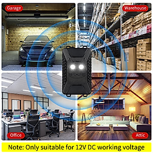 Jahy2Tech 2 Pack Under Hood Rodent Repeller with Strobe Light,3 Power Supply Methods,Professional Ultrasonic Mouse Repellent Rat Squirrel Deterrent for 12V Cars Trucks RV Engine Rodent Defense
